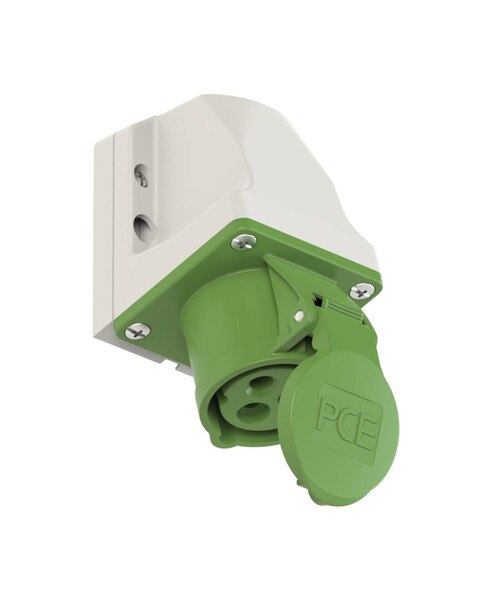 PCE-113-10k - CEE wall mounted socket (compact) 16A 3p 10h IP44