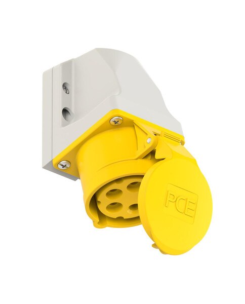 PCE-115-4kv - CEE wall mounted socket (compact) 16A 5p 4h IP44