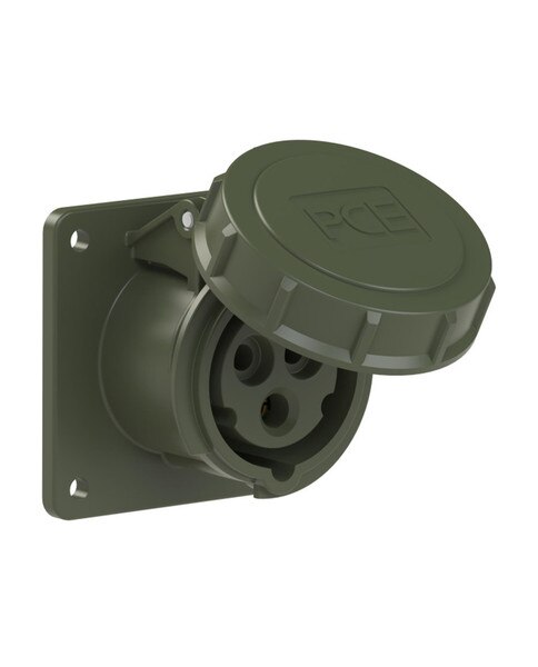 PCE 3132-6.uv 16A 3-Pole CEE Flanged Socket | SHOWTECHNIX