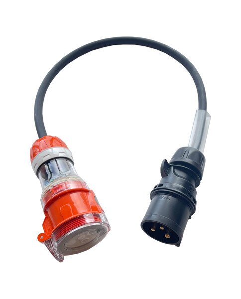 32A Single Phase Ceeform Adaptor to Single Phase PDL 1m