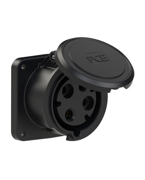 PCE CEE-flanged socket 63A 3p 7h IP44 POWER TWIST | SHOWTECHNIX