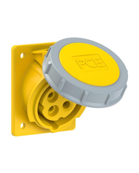 PCE CEE-flanged socket sloping 16A 4p 4h IP67 TT | SHOWTECHNIX