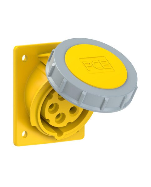 PCE-4152-4ttf78v - CEE-flanged socket sloping (80x97mm) 16A 5p 4h IP67 TT