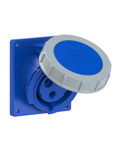 CEE-flanged socket sloping 32A 3p 6h IP67 200-250V | SHOWTECHNIX