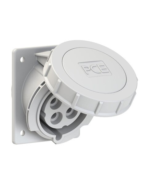 PCE-4242-1f78 - CEE-flanged socket sloping (80x97mm) 32A 4p 1h IP67