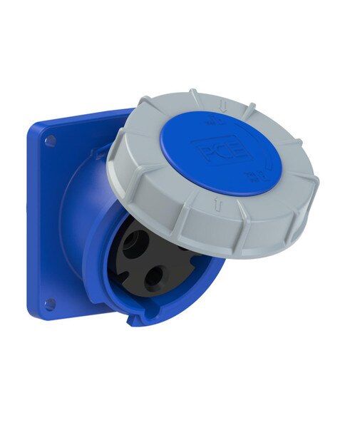 CEE flanged socket 63A 3p 6h IP67 POWER TWIST | SHOWTECHNIX