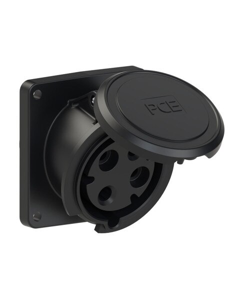 PCE 43361 CEE-flanged socket sloping 63A 3p IP44 | SHOWTECHNIX