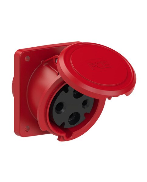 PCE-43361-9fc - CEE-flanged socket sloping (100x107) 63A 3p 9h IP44 PCS ...