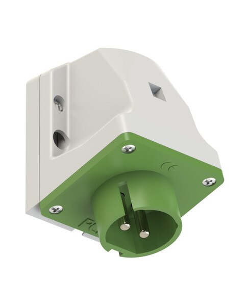 PCE-582-2v CEE-wall mounted plug 16A 2P 24/42V IP44 | SHOWTECHNIX