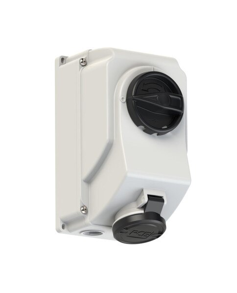 PCE-7514-7 CEE Interlocked Socket 16A 4p 7h IP44/54 | SHOWTECHNIX