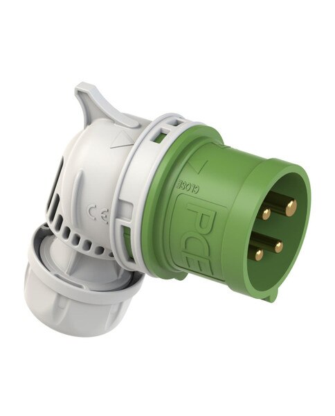 PCE-8014-10 CEE Angled Plug 16A 4p 10h IP44 TWIST | SHOWTECHNIX