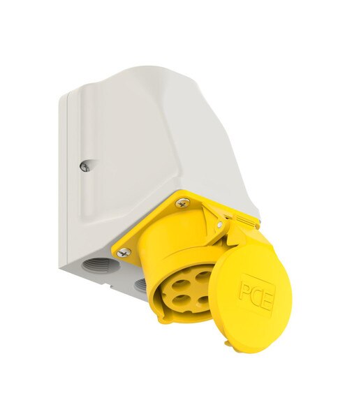 PCE-915-4wv - CEE-wall mounted socket wiring through 16A 5p 4h IP44
