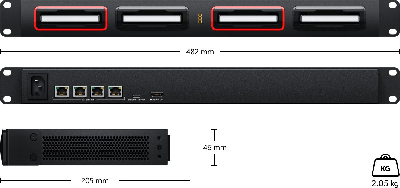 Blackmagic Cloud Dock 4 for 4x U.2/SATA SSDs & 10G Ethernet | SHOWTECHNIX
