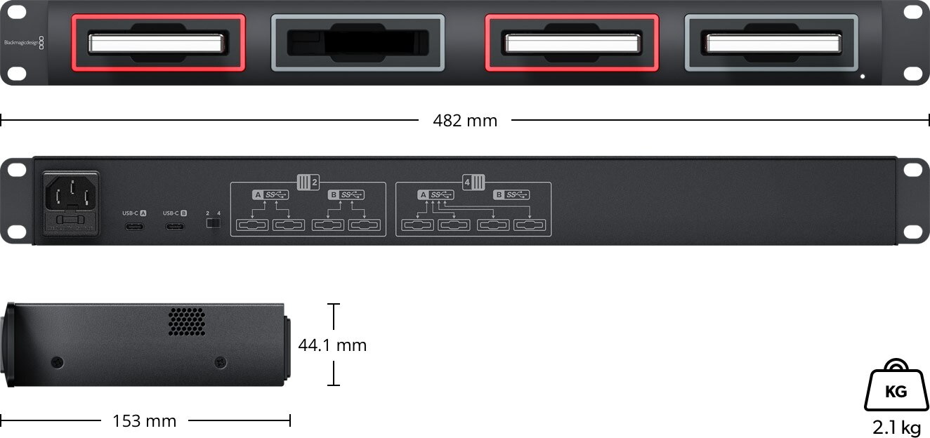 Blackmagic MultiDock 10G 4-Bay SSD Dock | SHOWTECHNIX
