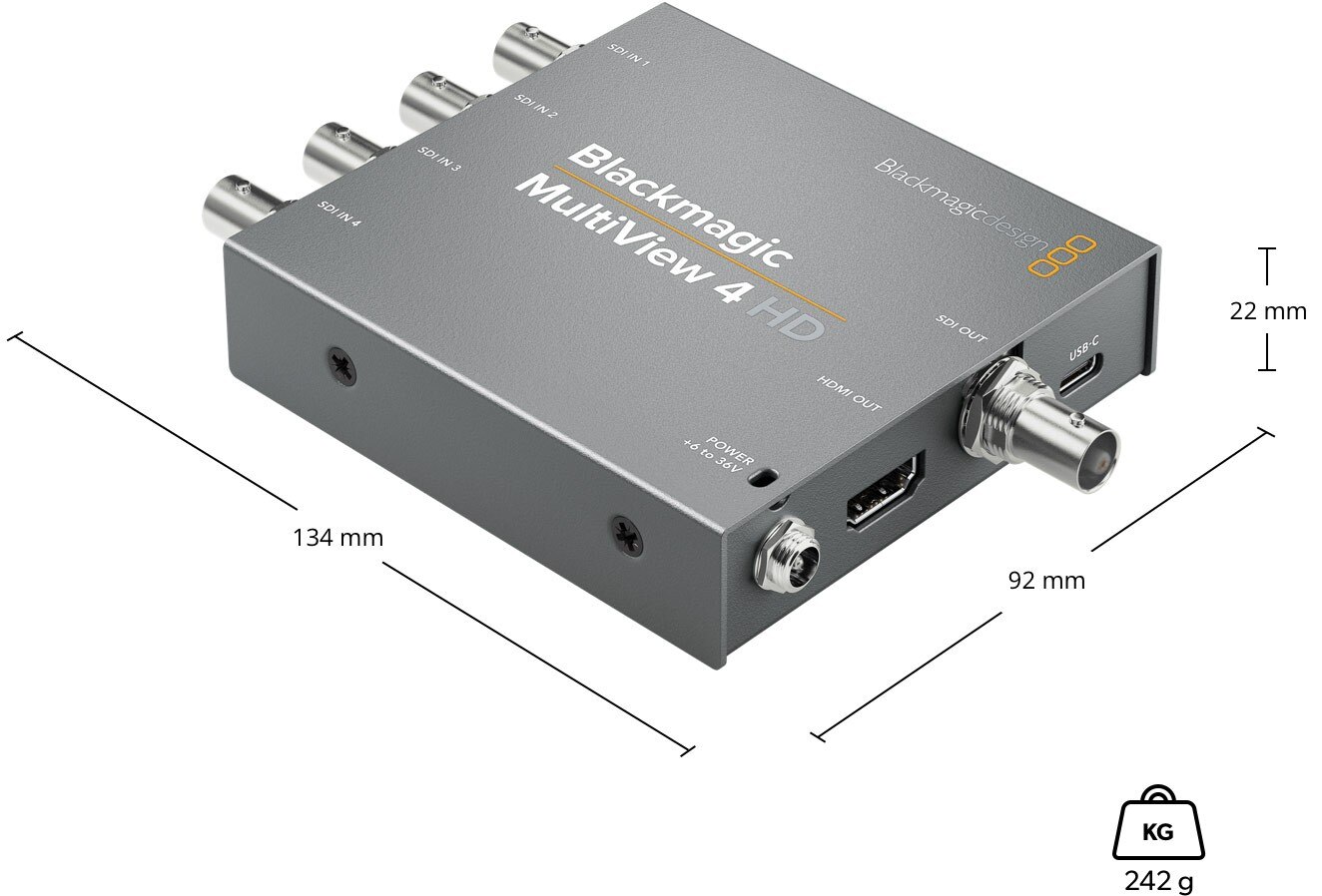 Blackmagic MultiView 4 HD SDI/HDMI Multiviewer | SHOWTECHNIX
