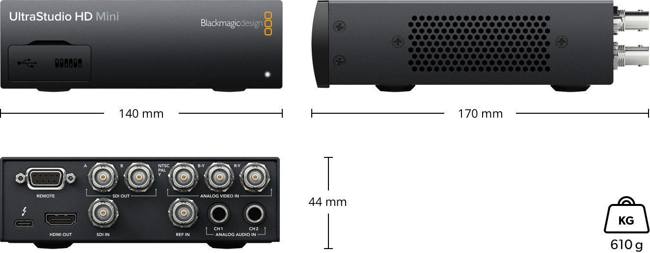 Blackmagic UltraStudio HD Mini Thunderbolt 3 Capture | SHOWTECHNIX