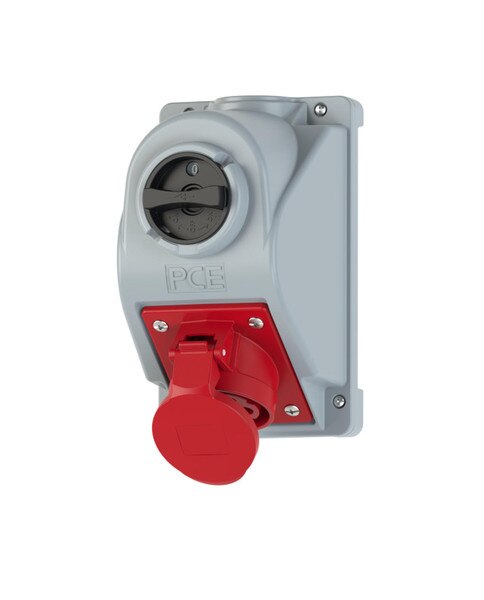 PCE-96061450 CEE Wall Mounted Socket 16A 4p 6h IP44 | SHOWTECHNIX