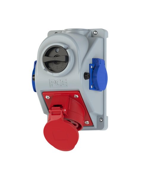 PCE-96062552 CEE Wall Socket Combo-POL 32A 5p IP44 | SHOWTECHNIX