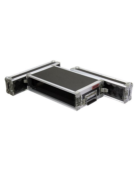 2RU Standard 19" Rack Mount Case; 300mmD (between Covers) - Black