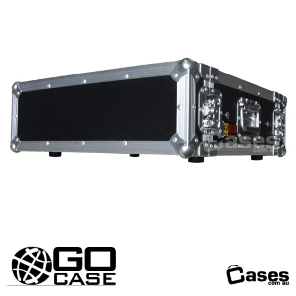 2U Flotation Rack Flight Case (Foam Lined) Front and Rear Lids GO FLT2