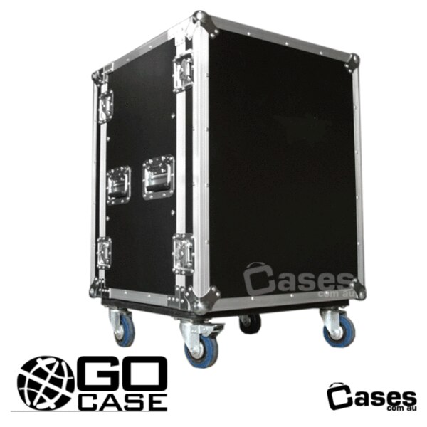 20U Standard Rack Flight Case Front and Rear Lids, Castors GORAK20C