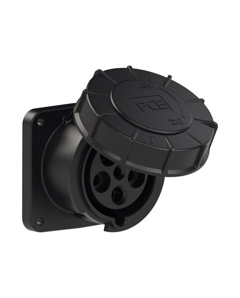 63A 5 Pin Panel Socket Black PCE 335-6xs