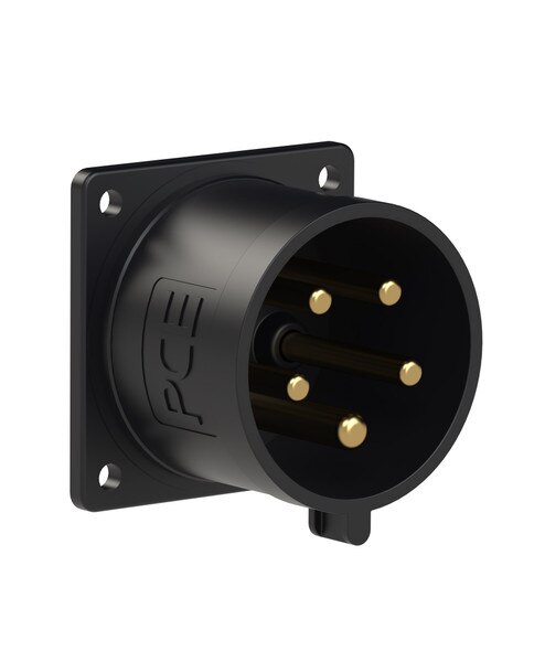 32A 5 Pin Panel Inlet Black PCE 625-6xs IP44