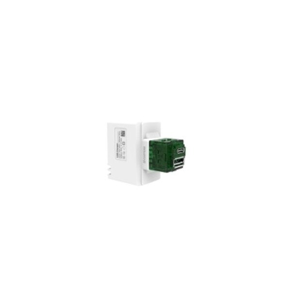 PDL Iconic Series - Iconic USB Charger Module Dual A + C Type 15W White ...