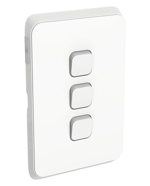PDL Iconic Cover Plate Triple White PDL383C-VW | SHOWTECHNIX