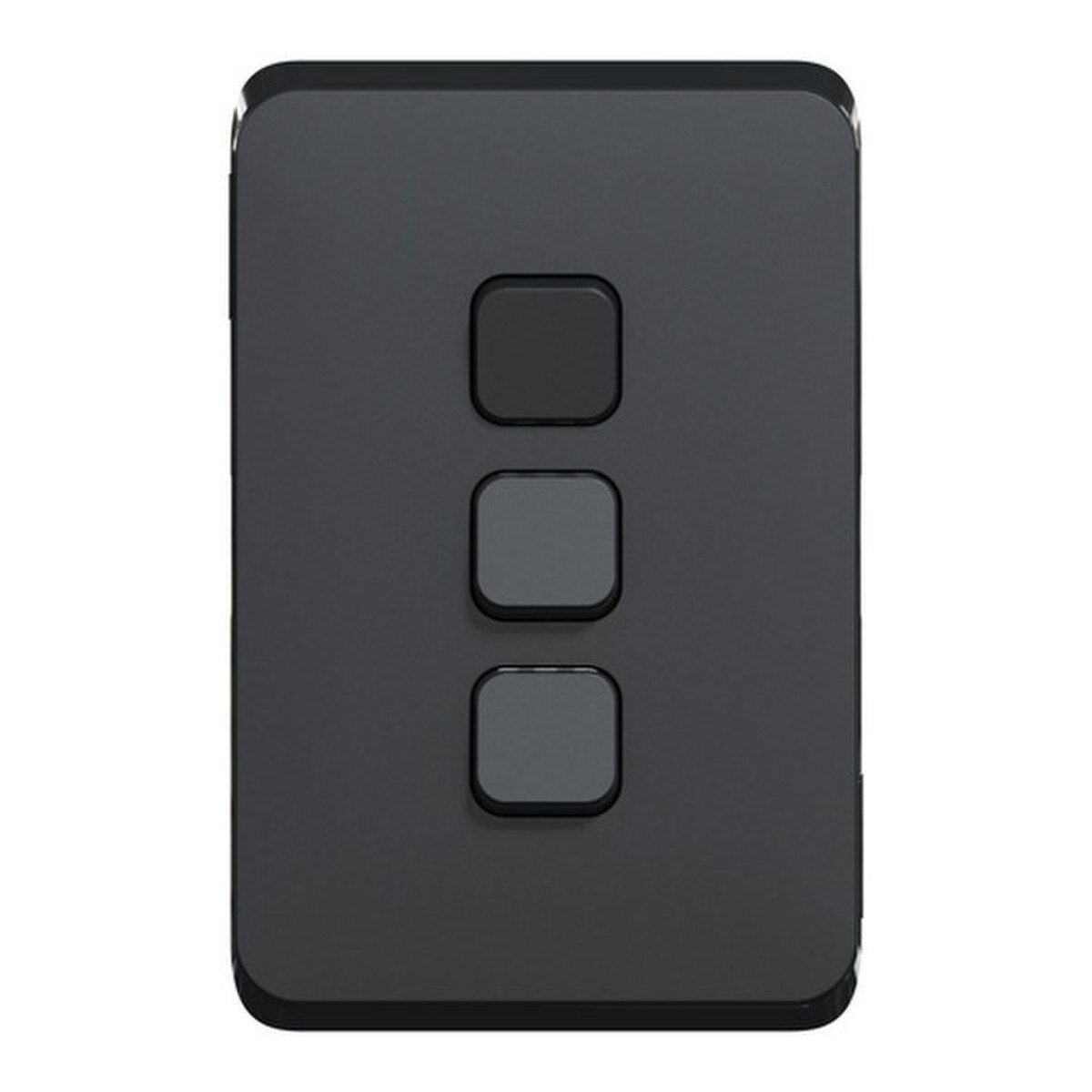PDL PDL383C-XB Iconic Cover Plate Skin Triple Vertical Horizontal Black