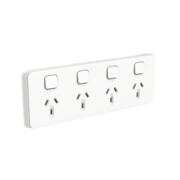 PDL Iconic Series - PDL395H4-VW Iconic Sw Socket 10A 4Way Horiz White ...