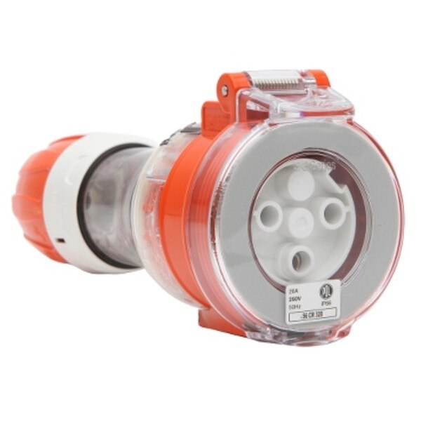 PDL Cord Connector Socket 3Pin 20A 250V 1Ph IP66 PDL56CR320