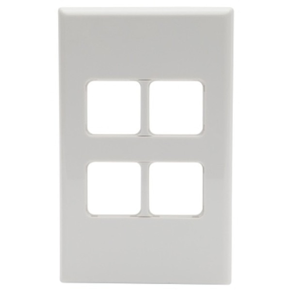 PDL 600 Series 684 VH 4Gang Grid & Cover Plate White | SHOWTECHNIX