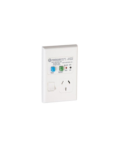 PDL 600 Series - PDL 691 10A RCD Protected 30mA Single Vertical Socket ...