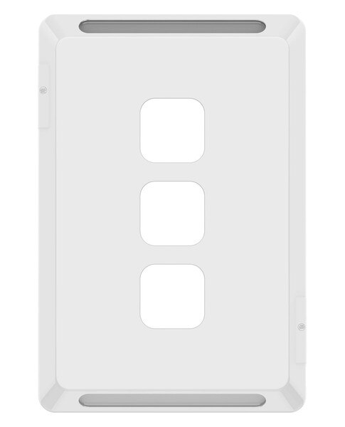 PDL PDLP333GC-XW Grid + Cover Plate Switch 3-Gang White | SHOWTECHNIX