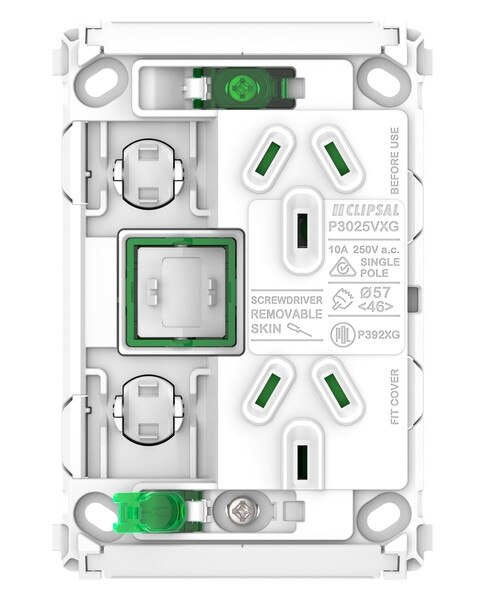 PDL PDLP392XG Grid Double Switched Socket 10A Vertical | SHOWTECHNIX